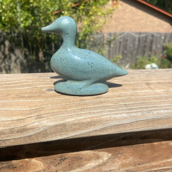 bybee pottery | Accents | Speckled Blue Ceramic Duck Figurine | Poshmark